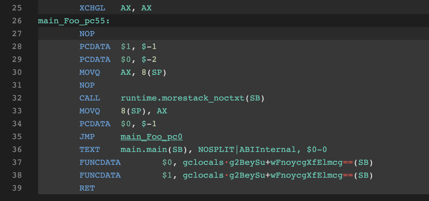 [bug] Misaligned Assembler Output For Go · Issue 5262 · Compiler Explorer Compiler Explorer