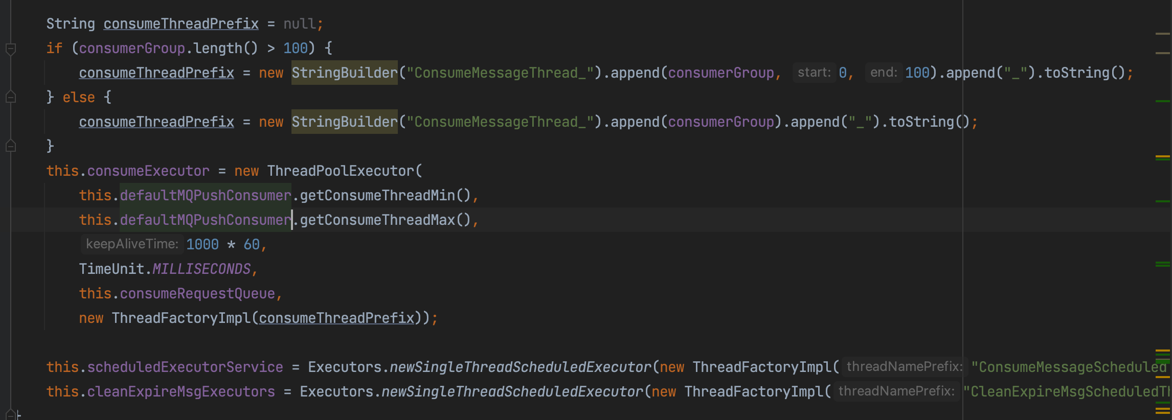 Optimize the code of consumer thread name,and support tag the name of scheduledExecutor thread ...