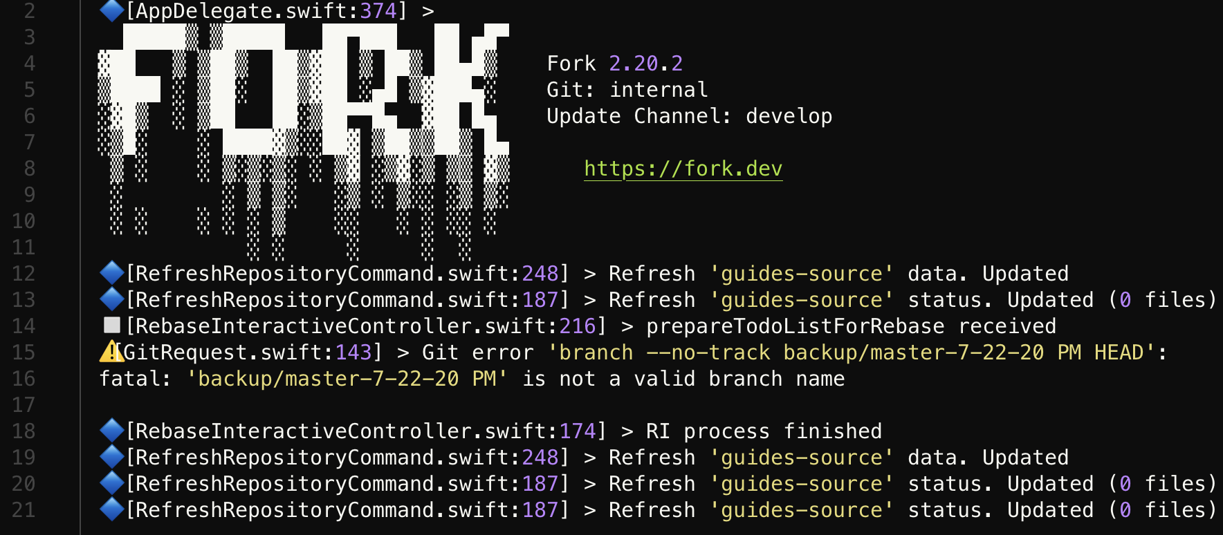 "temporary branch" is not showing up · Issue #1657 · fork-dev/Tracker · GitHub