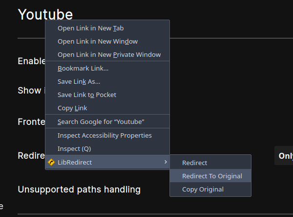 [Feature Request] Add "Toggle libredirect on this tab" in left click menu · Issue #640 ...