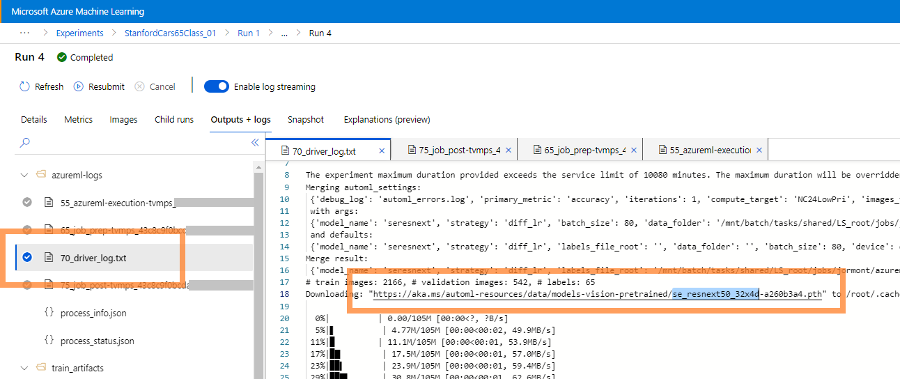 Model Name for Azure Connected Mode Classification · Issue #801 ...