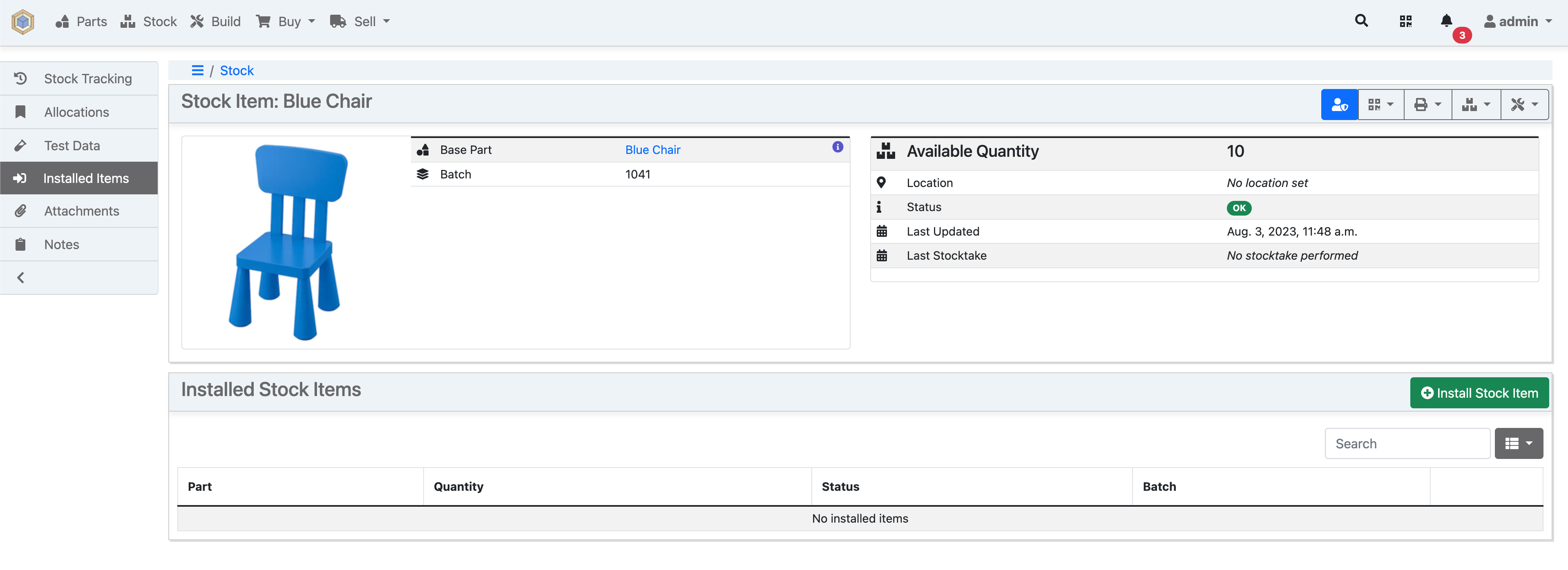 Adding specific quantity of a part as installed item(s) · Issue #5398 · inventree/InvenTree · GitHub