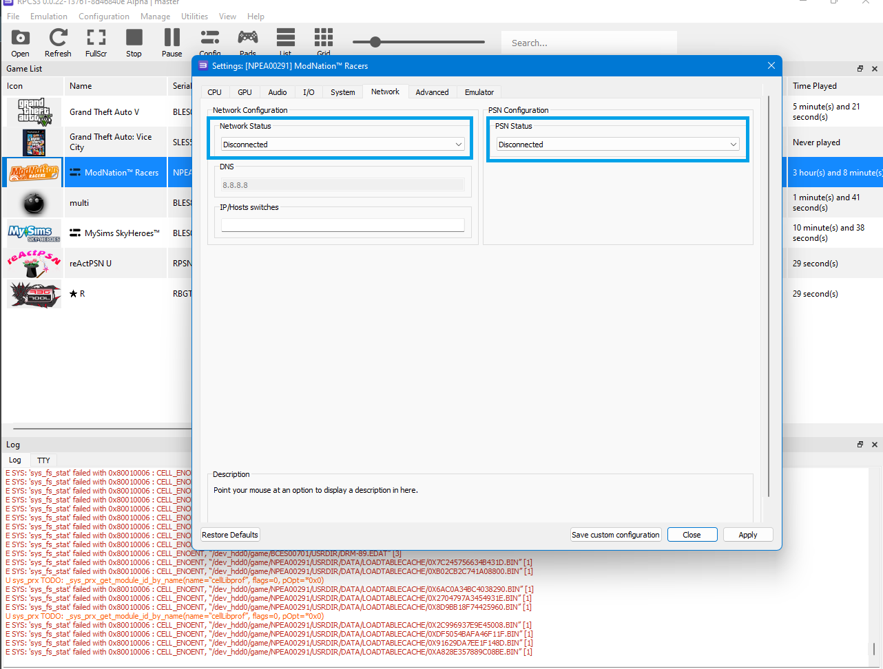 ModNation™ Racers [NPUA80535] VM: Access violation reading location ...