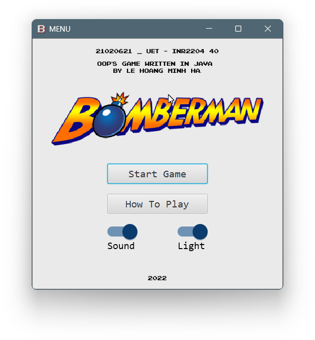 GitHub - minhha-lehoang/bomberman: OOP's Game Bomberman
