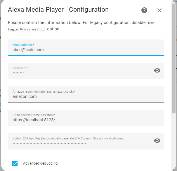 Configuration Doesn't Work. · Issue #1740 · alandtse/alexa_media_player · GitHub