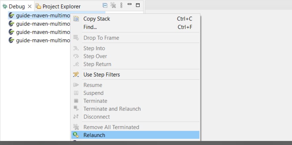 Add ability to relaunch Debug As from Liberty icon in Debug view · Issue #286 · OpenLiberty ...