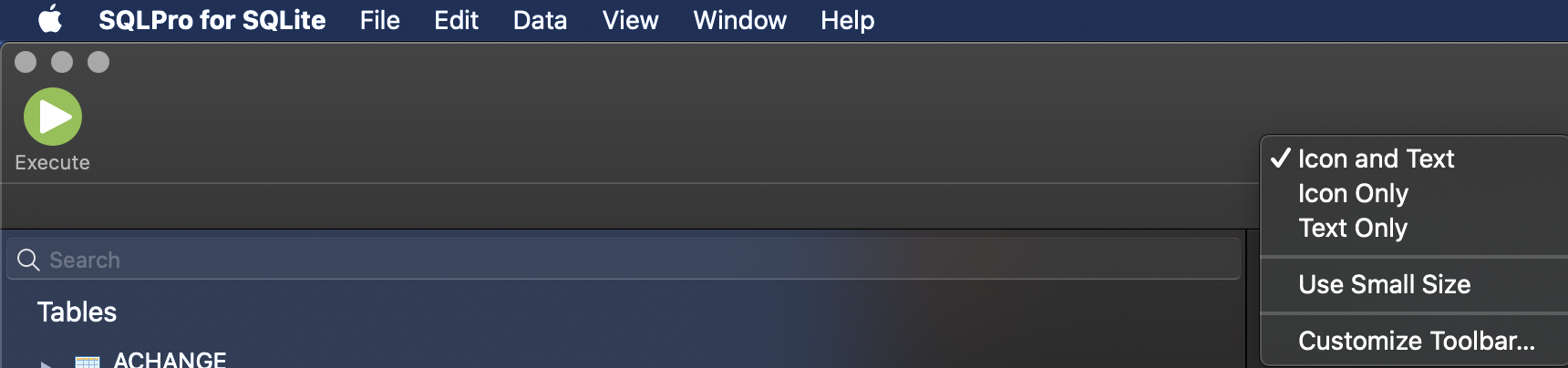 Customizing toolbar does not stick between sessions · Issue #347 · hankinsoft/SQLPro · GitHub