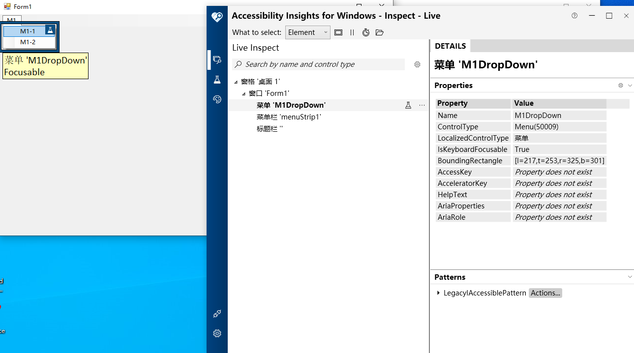 [BUG] Can not check MenuItem Info · Issue #1332 · microsoft/accessibility-insights-windows · GitHub