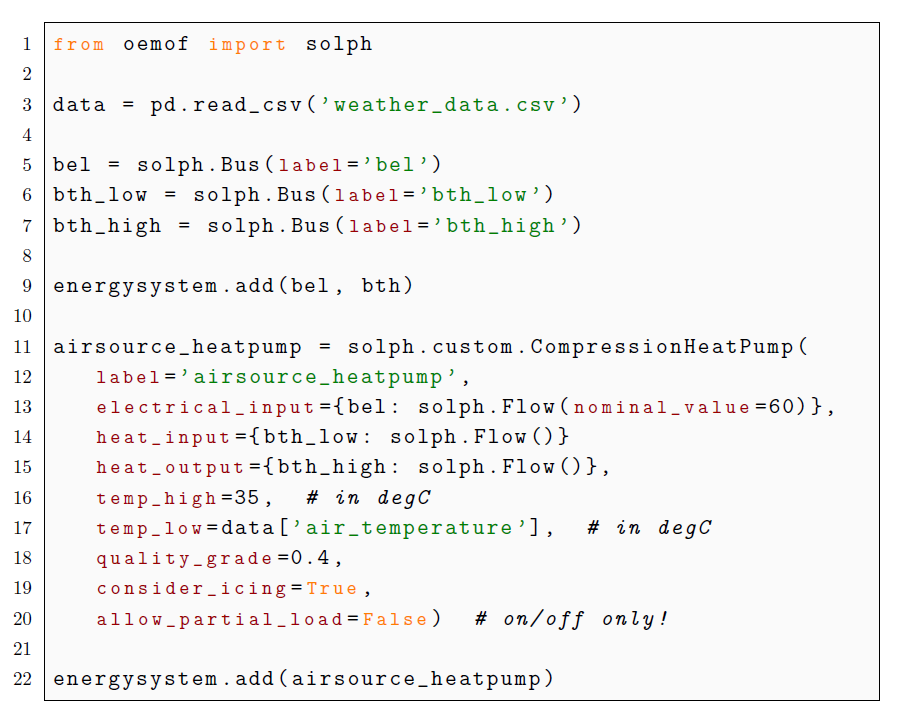 Add Heat Pump with temperature dependent efficiency for solph · Issue ...