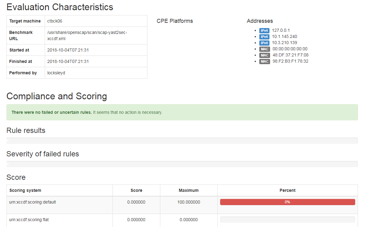 SLES 12.2 and 12.3 - all reports are shown as notapplicable · Issue ...