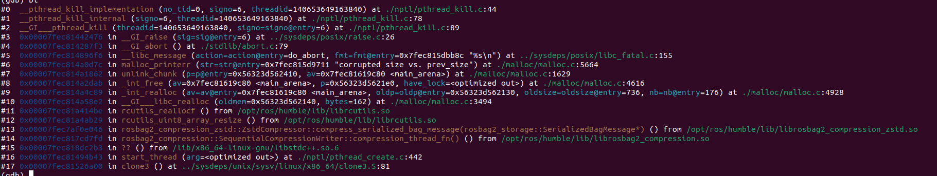 Memory error when convert bagfile with multiple writers and compression(message mode) is ...