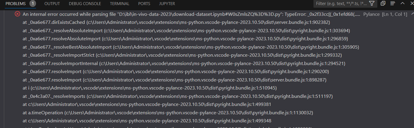 An internal error happens while parsing file [a Jupyter notebook] · Issue #5045 · microsoft ...