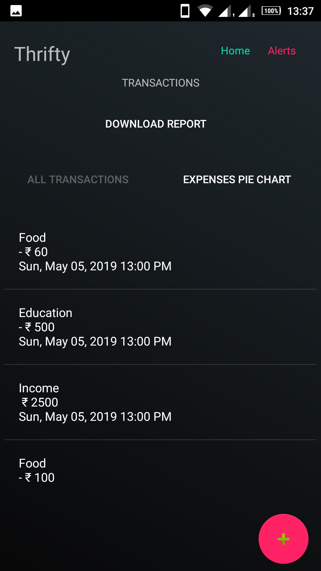 GitHub - preethi-sv/Thrifty-app: Thrifty | Personal Expense Tracker App