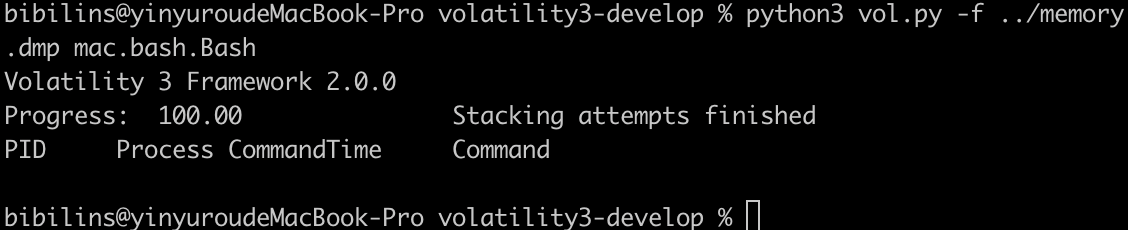 Get empty result from Mac OS's memory · Issue #639 · volatilityfoundation/volatility3 · GitHub