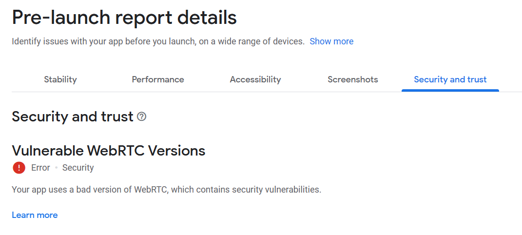 Vulnerable WebRTC Versions · Issue #140 · tinode/tindroid · GitHub