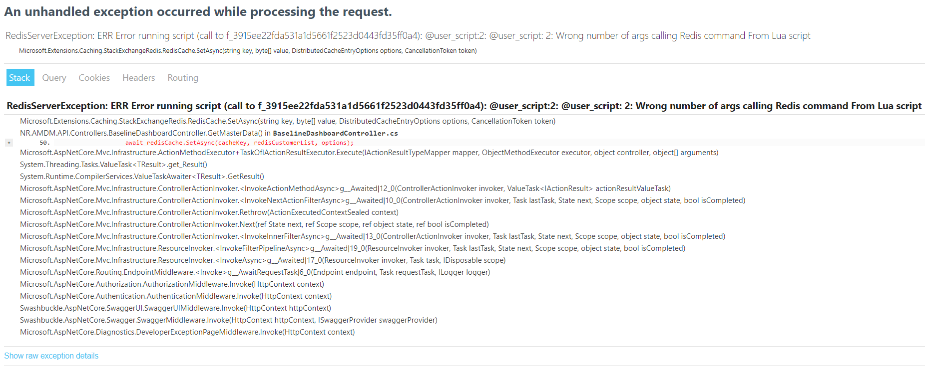 unable to get Redis working in .net web api · Issue #1 · kilicars/AspNetCoreCaching · GitHub