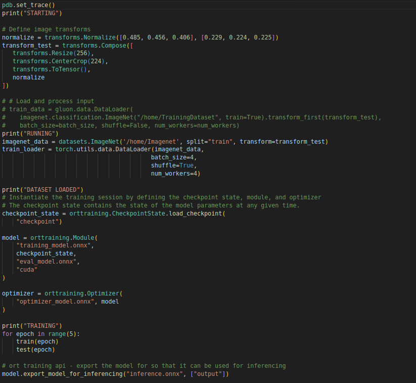 [Training] Define a custom training with some ONNX models · Issue #16597 · microsoft/onnxruntime ...