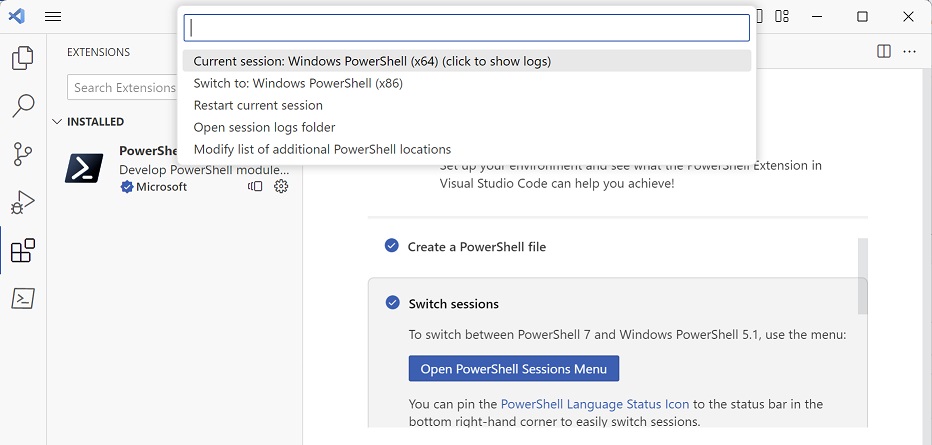 PowerShell 7 not available · Issue #4697 · PowerShell/vscode-powershell · GitHub