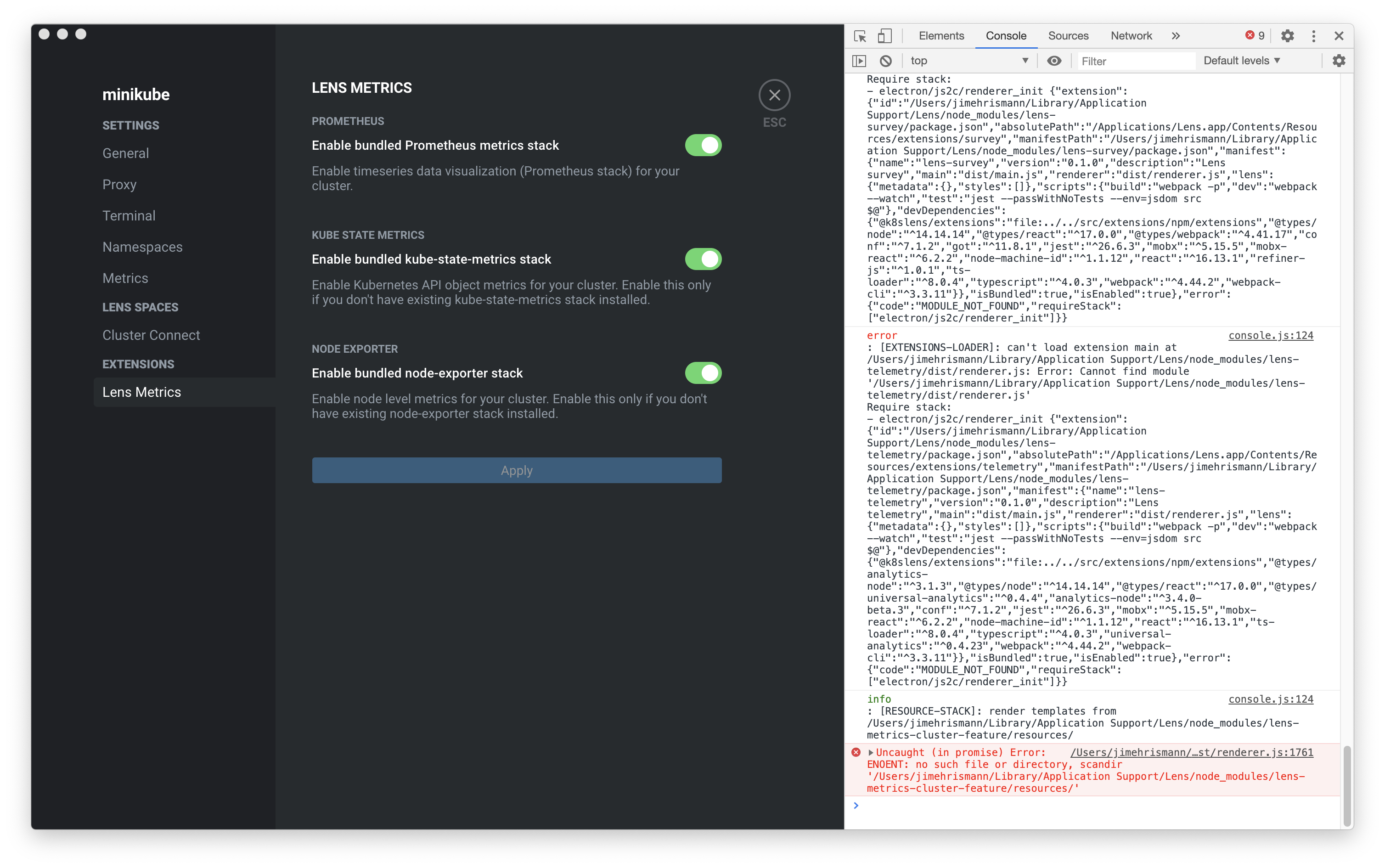 Lens Metrics missing resources folder · Issue #2848 · lensapp/lens · GitHub