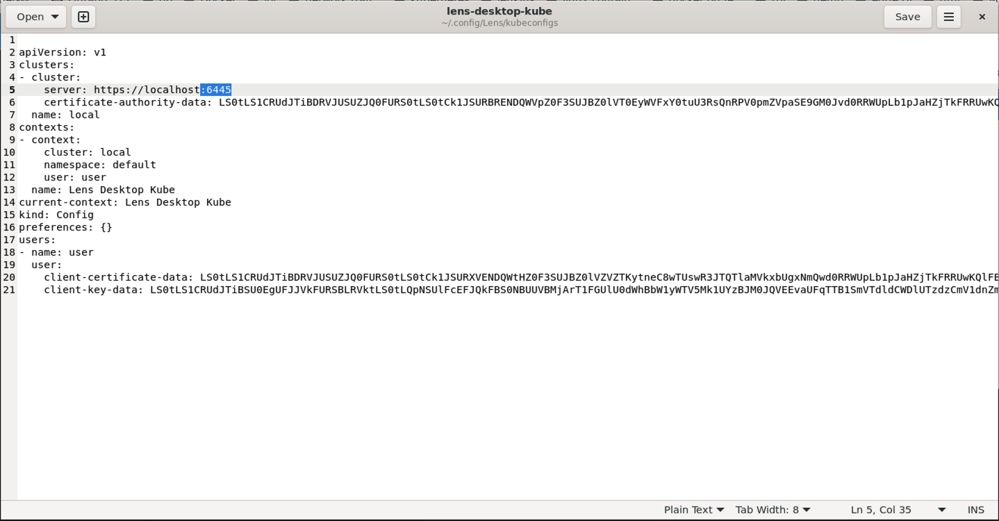Serviceaccount Kubeconfig Has Wrong Server Port · Issue 7388 · Lensapplens · Github 