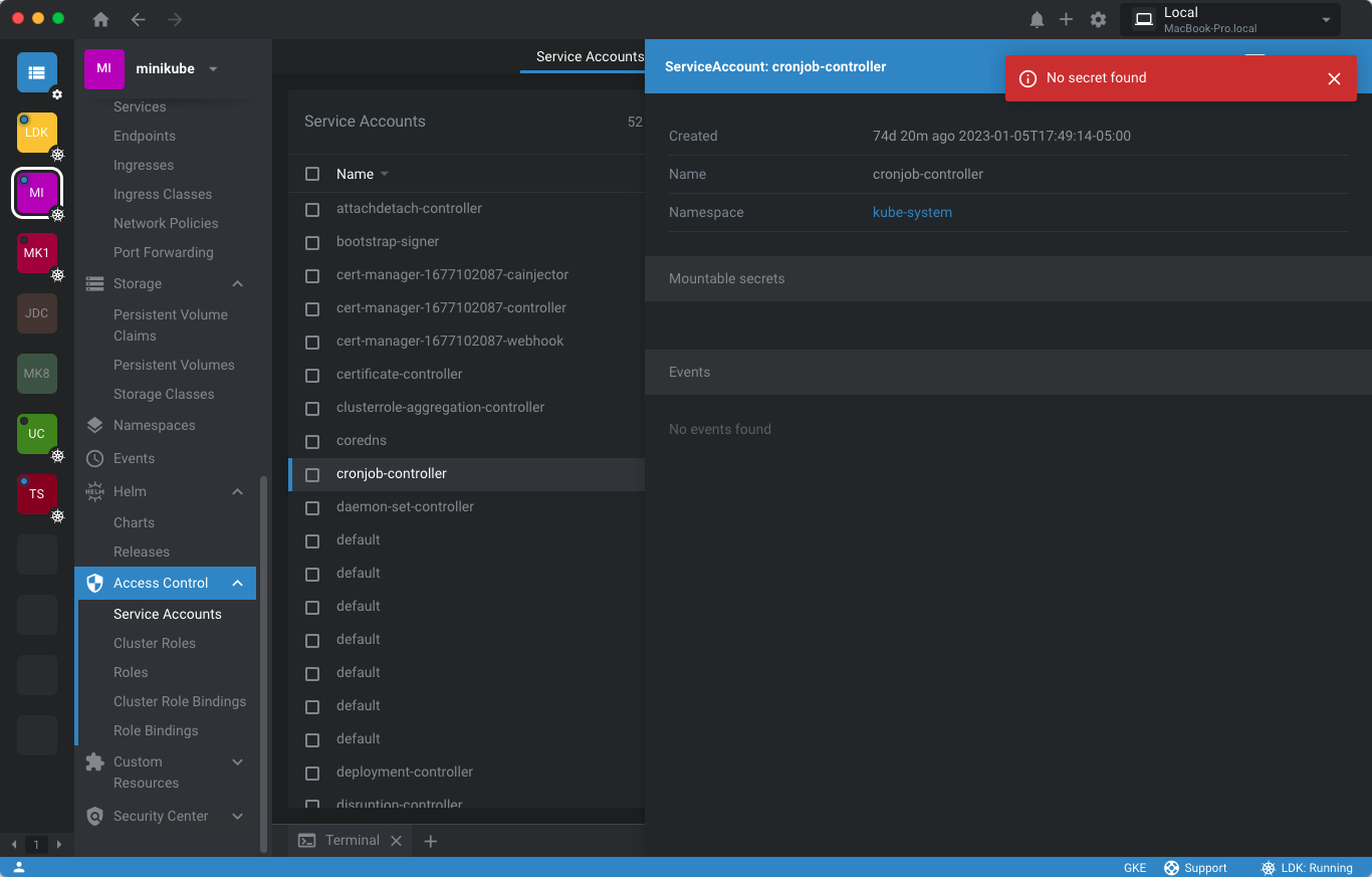 ServiceAccount kubeconfig has wrong server port · Issue #7388 · lensapp ...