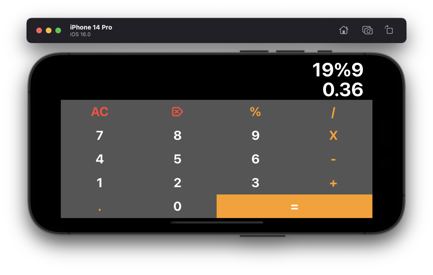 GitHub - GokceKahraman/Calculator: Swift calculator app