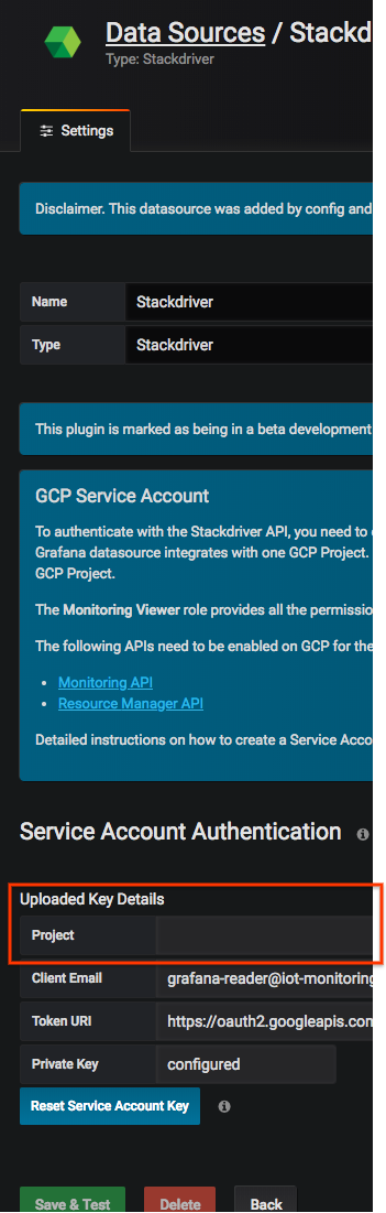 Adding Stackdriver Via Provisioning Lacks Projectid · Issue 13533 · Grafanagrafana · Github