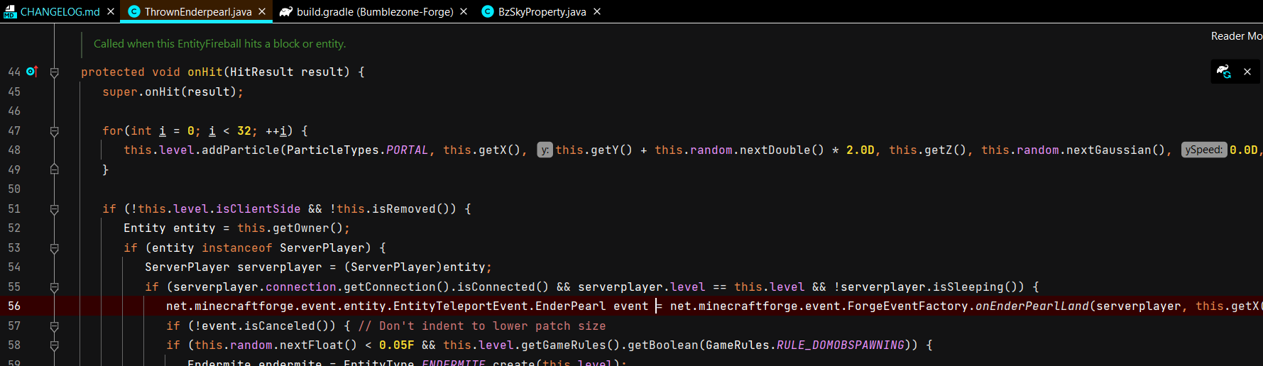 Capture HitResult into EntityTeleportEvent.EnderPearl event · Issue #9131 · MinecraftForge ...