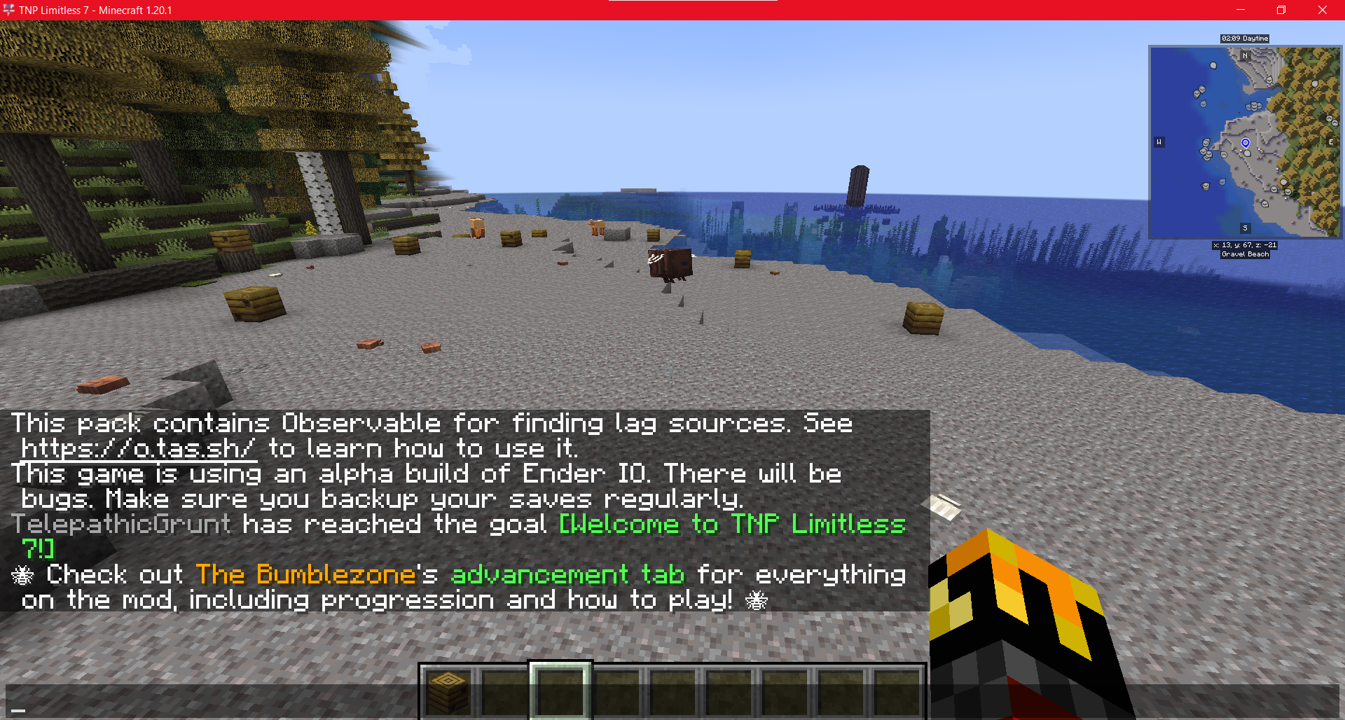 [1.20.1] Chat keeps getting spammed with "check out Bumblezone's advancement tab!" · Issue #293 ...