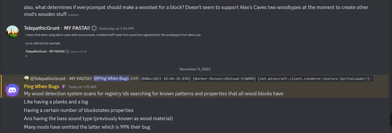 [1.20.1] Add Bass noteblock property to Thornwood and Pewen logs and planks · Issue #527 ...
