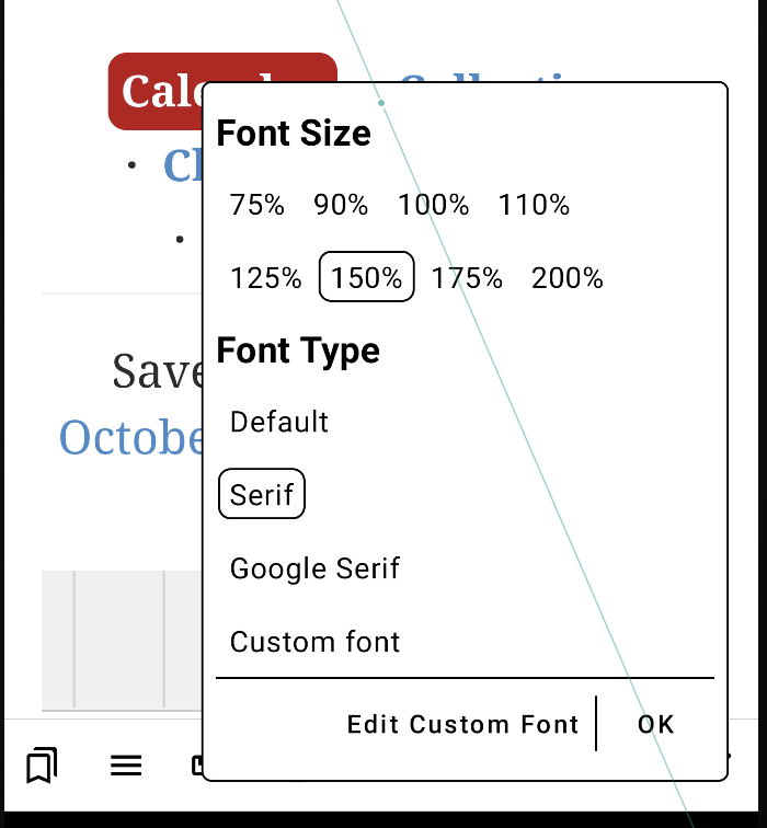 Feature Request: extra Font size setting 110% · Issue #143 · plateaukao/einkbro · GitHub