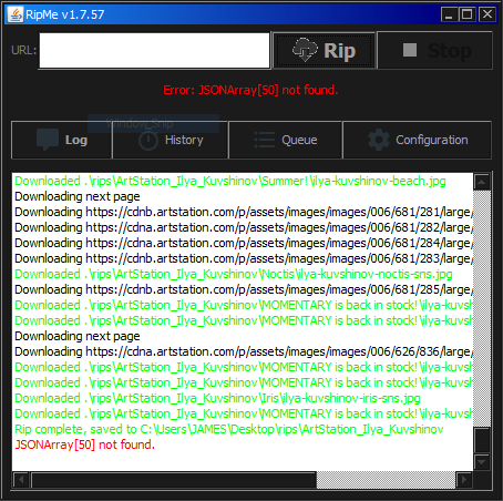 ArtStation- JSONArray[50] not found error · Issue #776 · RipMeApp/ripme · GitHub