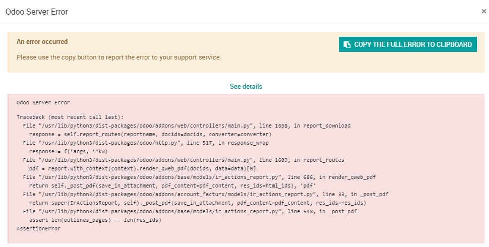 Getting Error When Try To Download Multiple Invoices · Issue 33182 · Odoo Odoo · Github