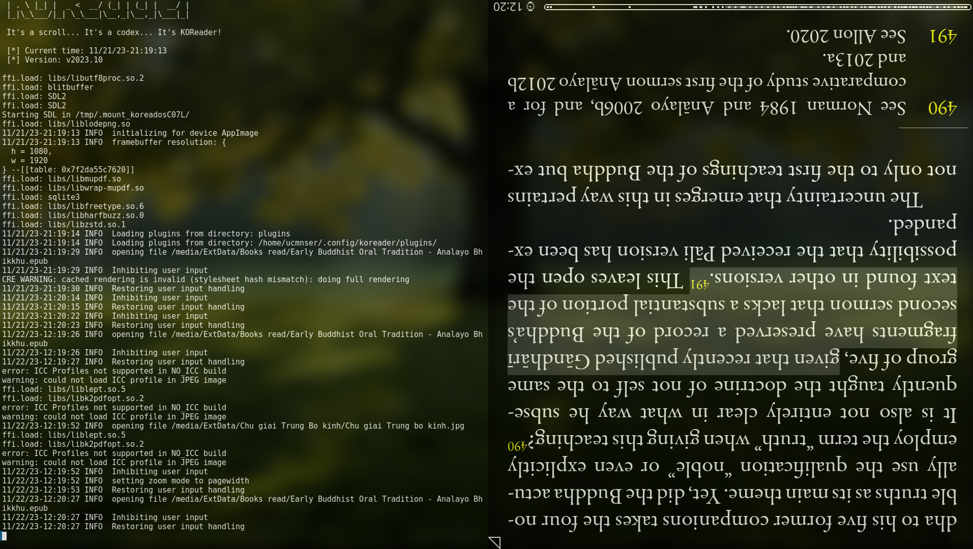 Desktop Version Show Upside Down When Read File Copy From Ereader · Issue 11138 · Koreader
