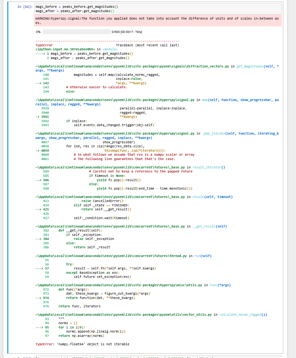 Potential bug in DiffractionVectors.get_magnitudes · Issue #507 · pyxem/pyxem · GitHub