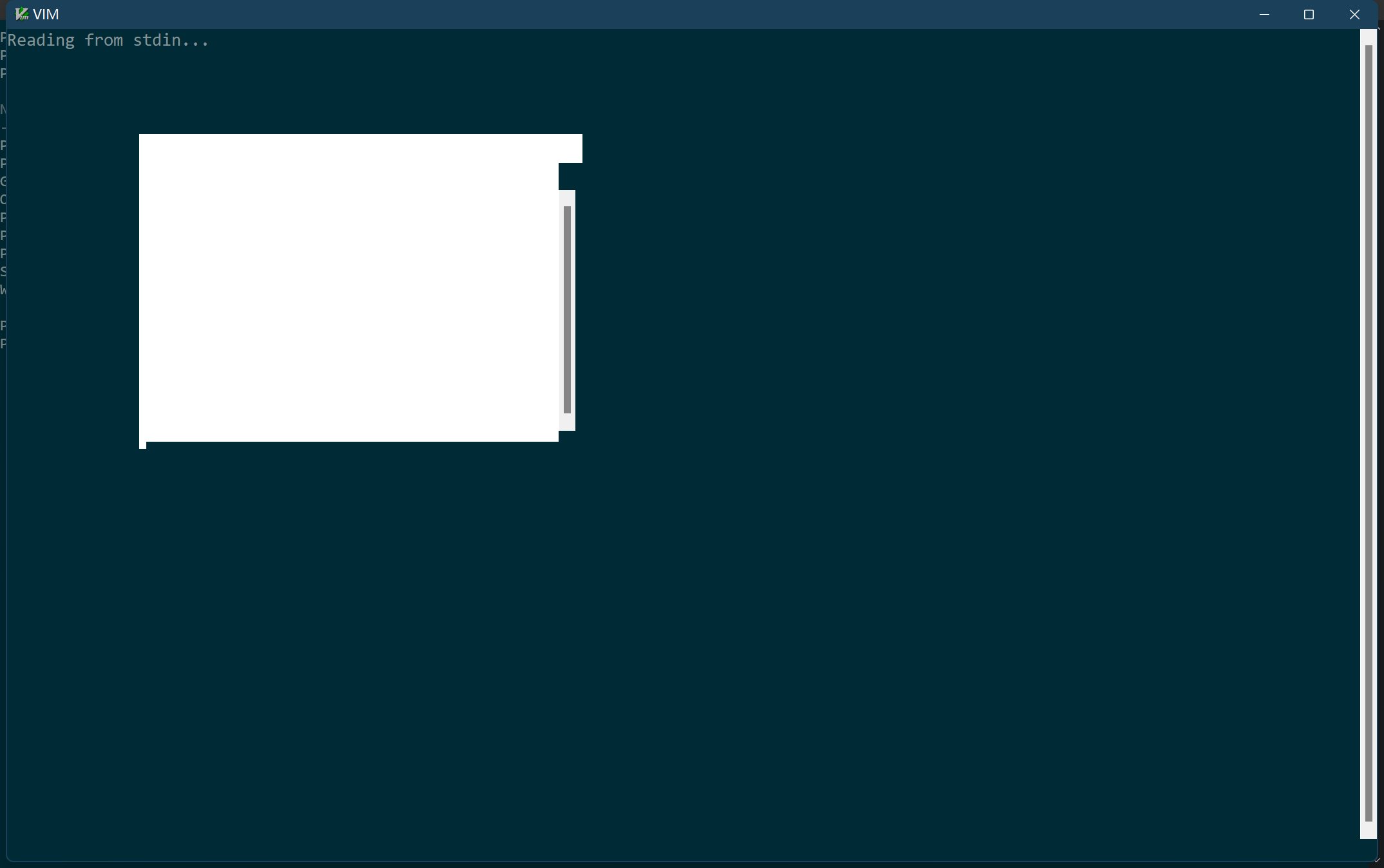 Piping to "gvim -" hangs saying "reading from stdin..." · Issue #18900 · PowerShell/PowerShell ...