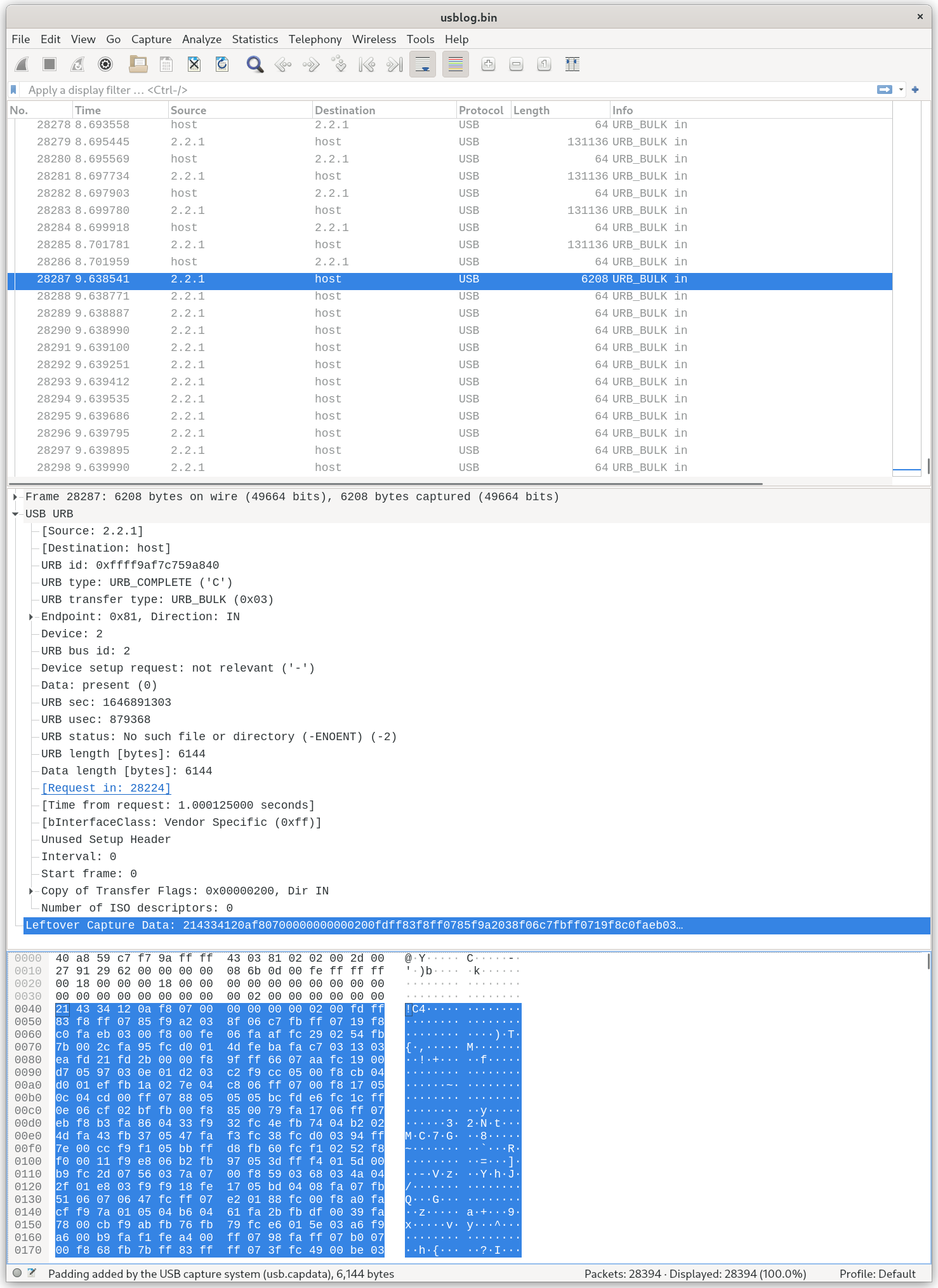 Two channel RX with BLADERF_FORMAT_SC16_Q11_META: timestamp increment ...