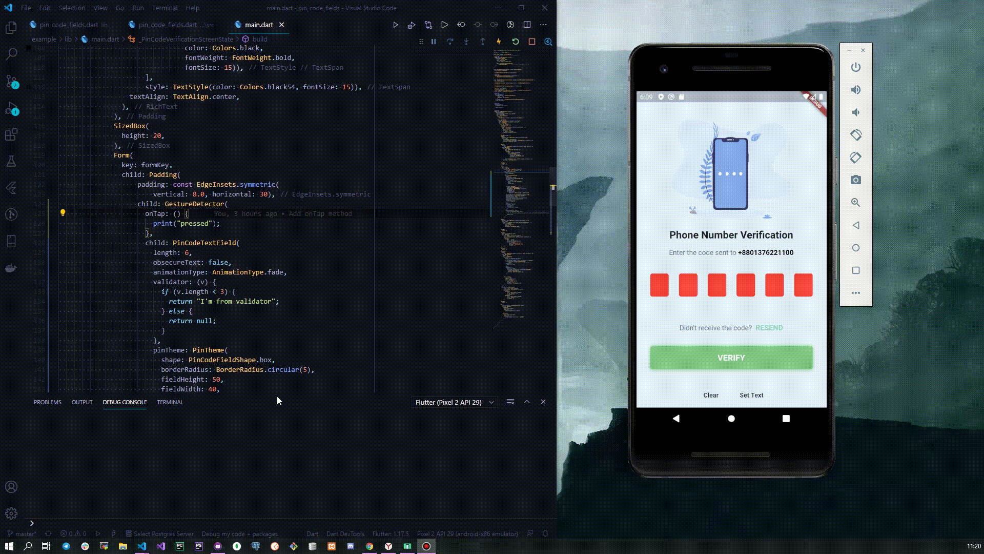 HOWTO: create onTap callback of Field · Issue #84 · adar2378/pin_code ...