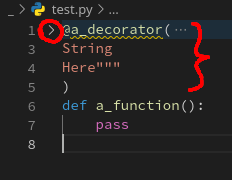 Python function decorator not collased properly when multiline string is in the arguments ...