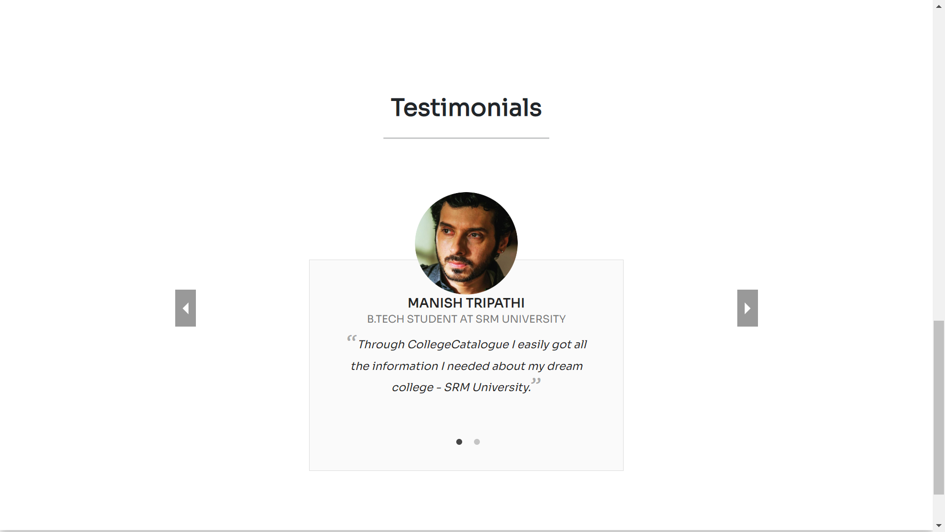 GitHub - Subrata91/college-catalogue: A front-end web app made with ...