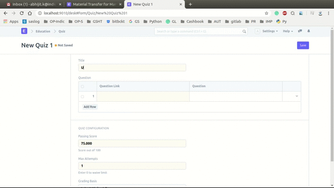 Education | Quiz accepting duplicate question · Issue #20622 · frappe/erpnext · GitHub