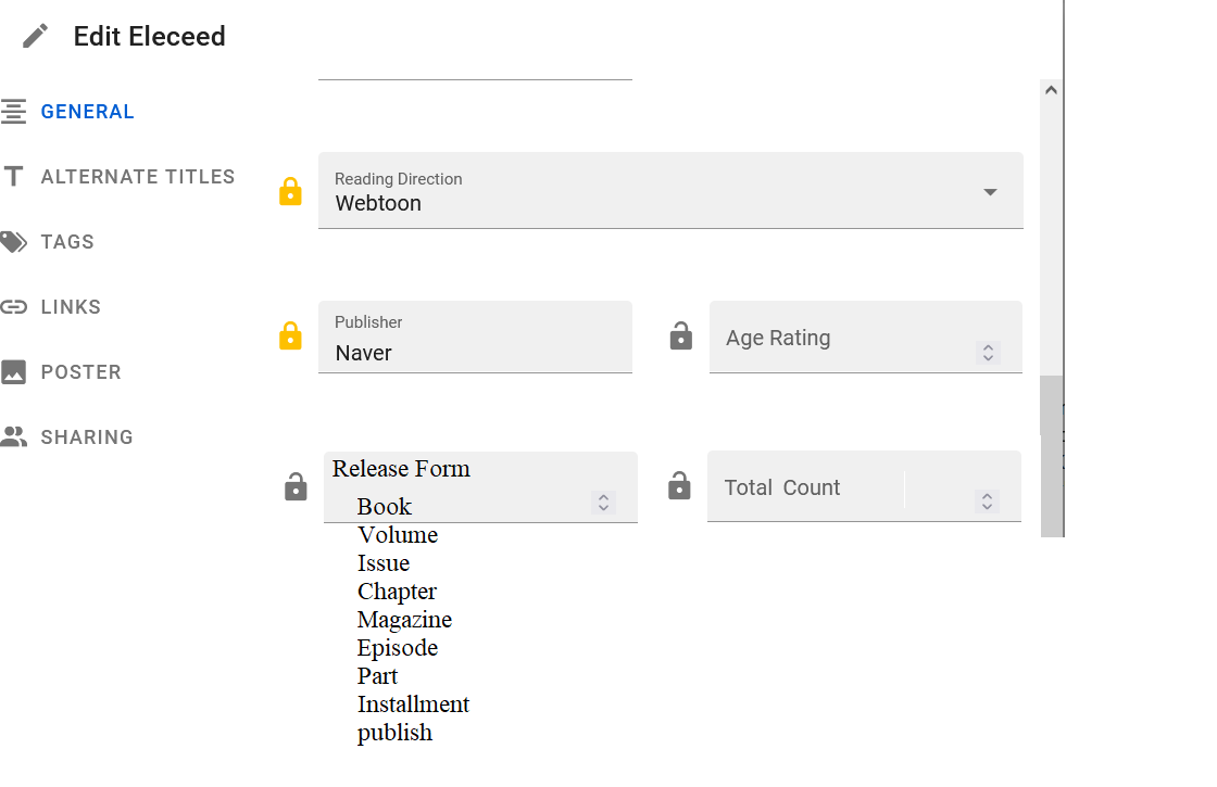 [Feature Request] Ability to change the books under title to other name such as Volume, Chapter ...