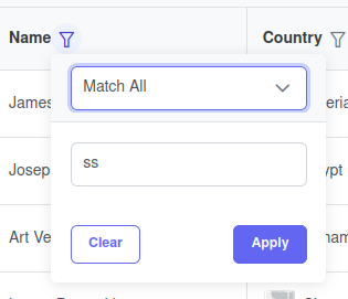 DataTable demo: simple name filter in menu mode · Issue #3699 · primefaces/primereact · GitHub