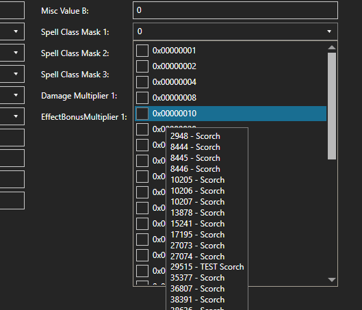 Implement a mask selector for Spell Family Flags · Issue #148 · stoneharry/WoW-Spell-Editor · GitHub