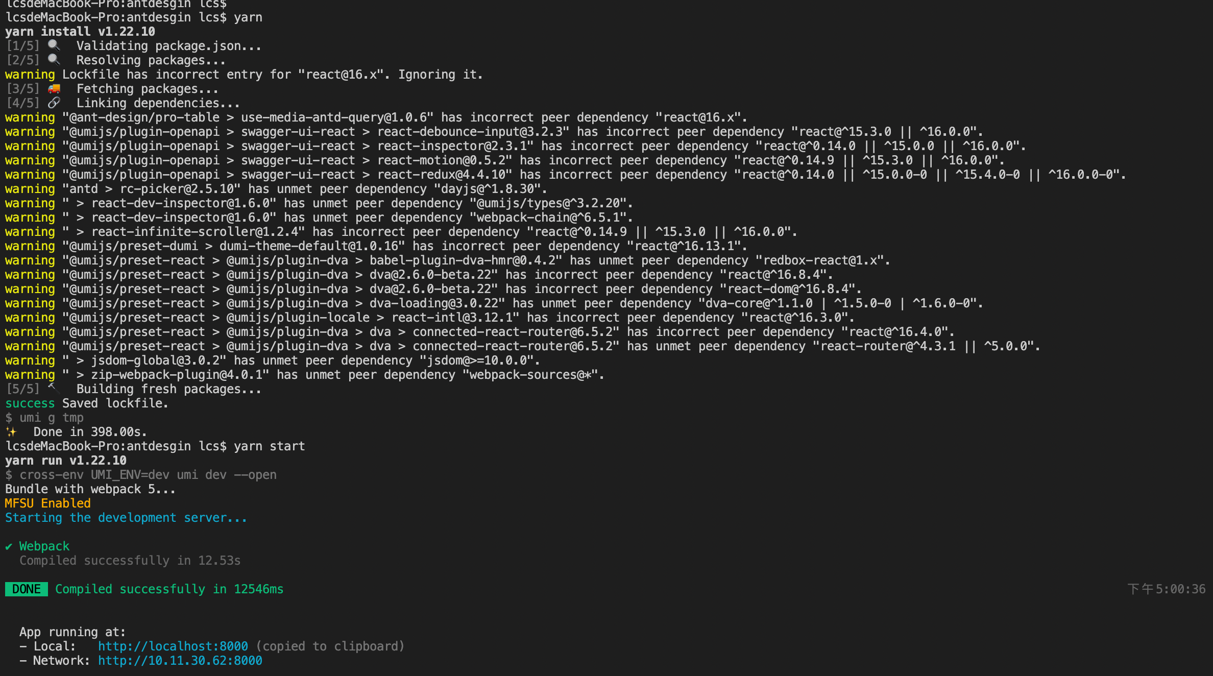 [Bug] 配置mfsu 后 国际化失效 并且删除mfsu 导致webpack 报错 · Issue #6963 · umijs/umi · GitHub