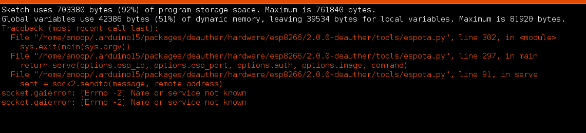 While uploading error coming · Issue #1238 · SpacehuhnTech/esp8266_deauther · GitHub