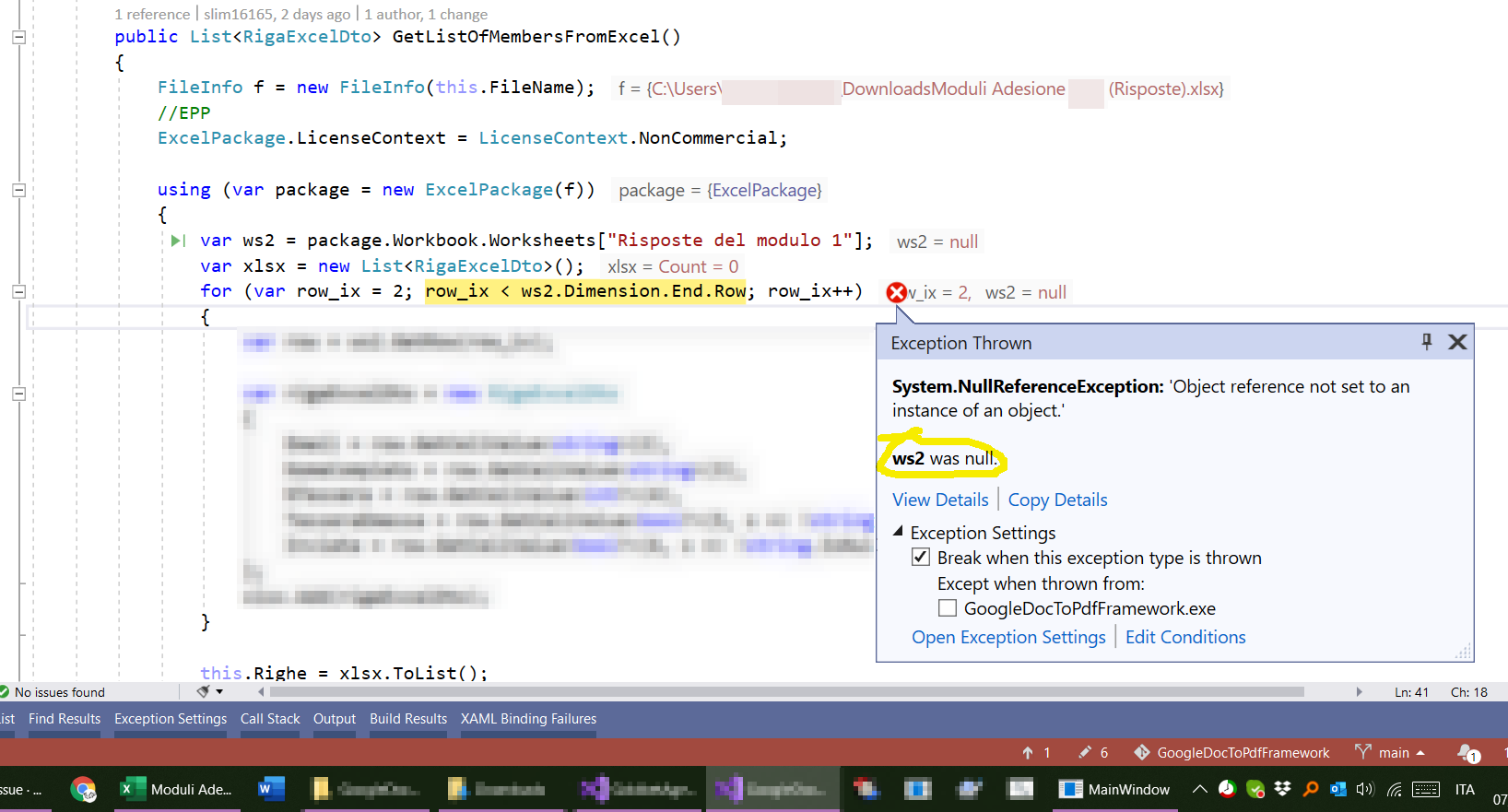 Null reference when opening xlsx file which doesn't exists · Issue #357 · EPPlusSoftware/EPPlus ...