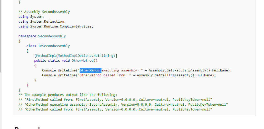 A misspelling in a code sample for Assembly.GetCallingAssembly() · Issue #4985 · dotnet/dotnet ...
