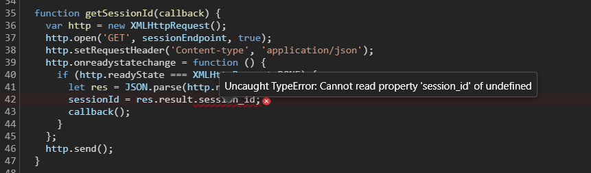 Uncaught Typeerror Cannot Read Property Sessionid Of Undefined