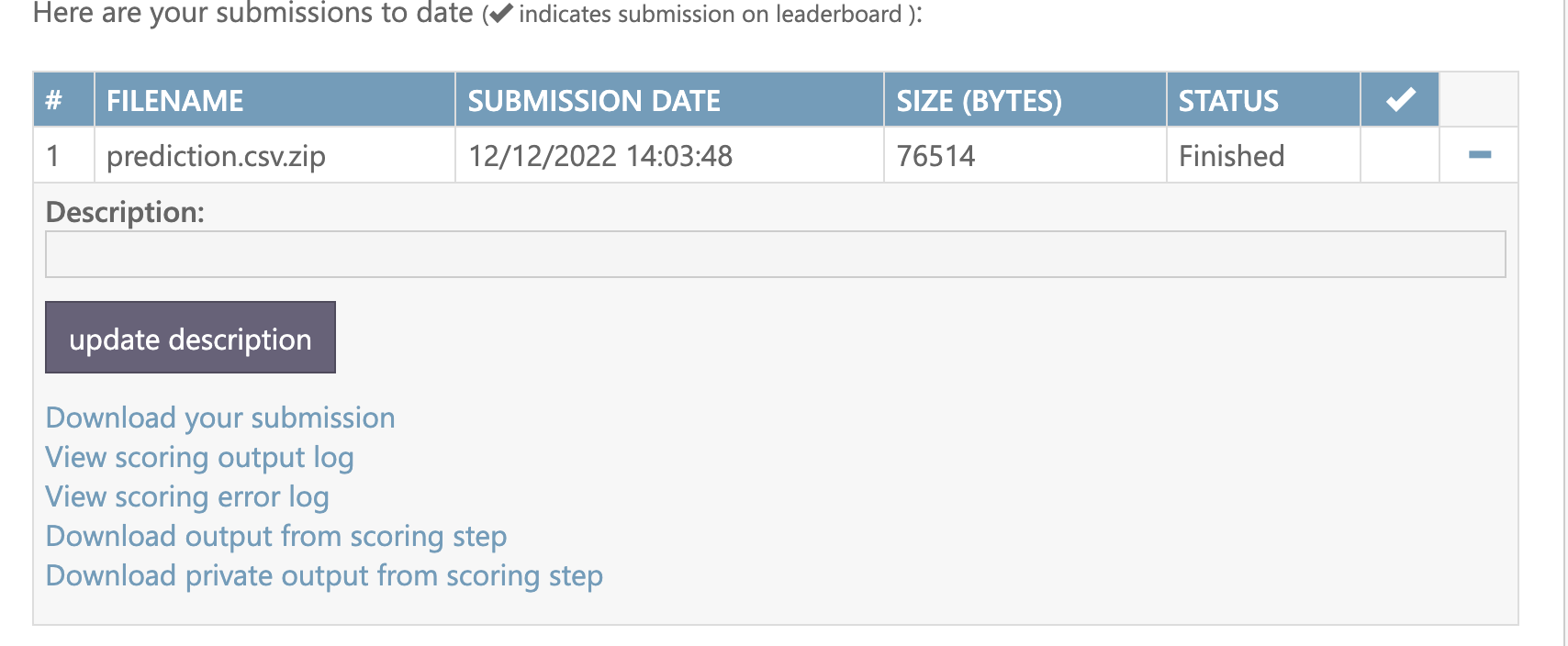 Questions About Results Submission · Issue 3298 · Codalabcodalab
